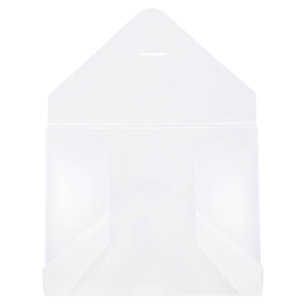 JAM Paper 9.5" x 11.87" Clear Frost Tuck Flap Closure Plastic Envelope ...