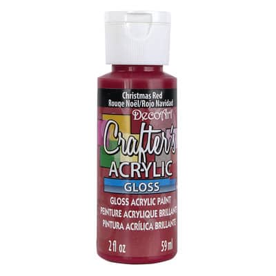 DecoArt® Crafter's Christmas Red Acrylic Gloss Paint | Michaels