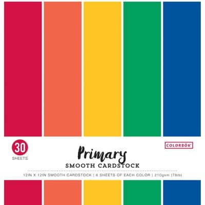 Colorbok® Primary Smooth Cardstock Paper Pad, 12" x 12" | Michaels