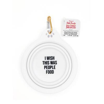 White Collapsible Pet Bowl by Fab Finds | Michaels