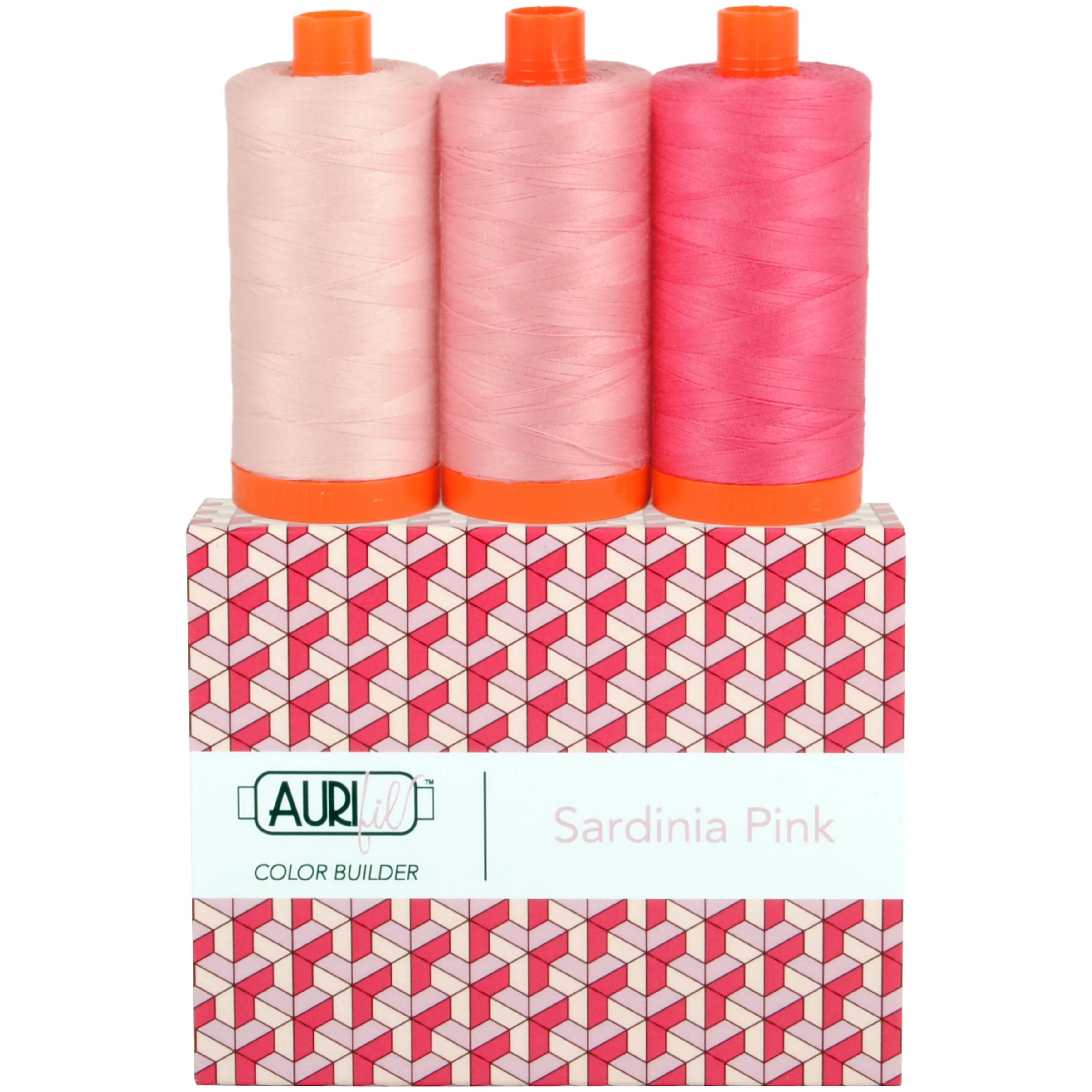 Aurifil™ 50wt Sardinia Pink Cotton Color Builder Thread Collection ...