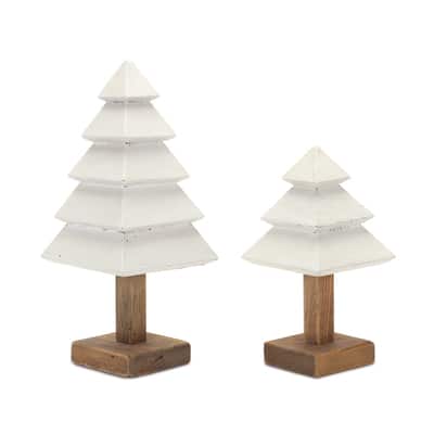 Tiered Wood Pine Tree Set | Michaels