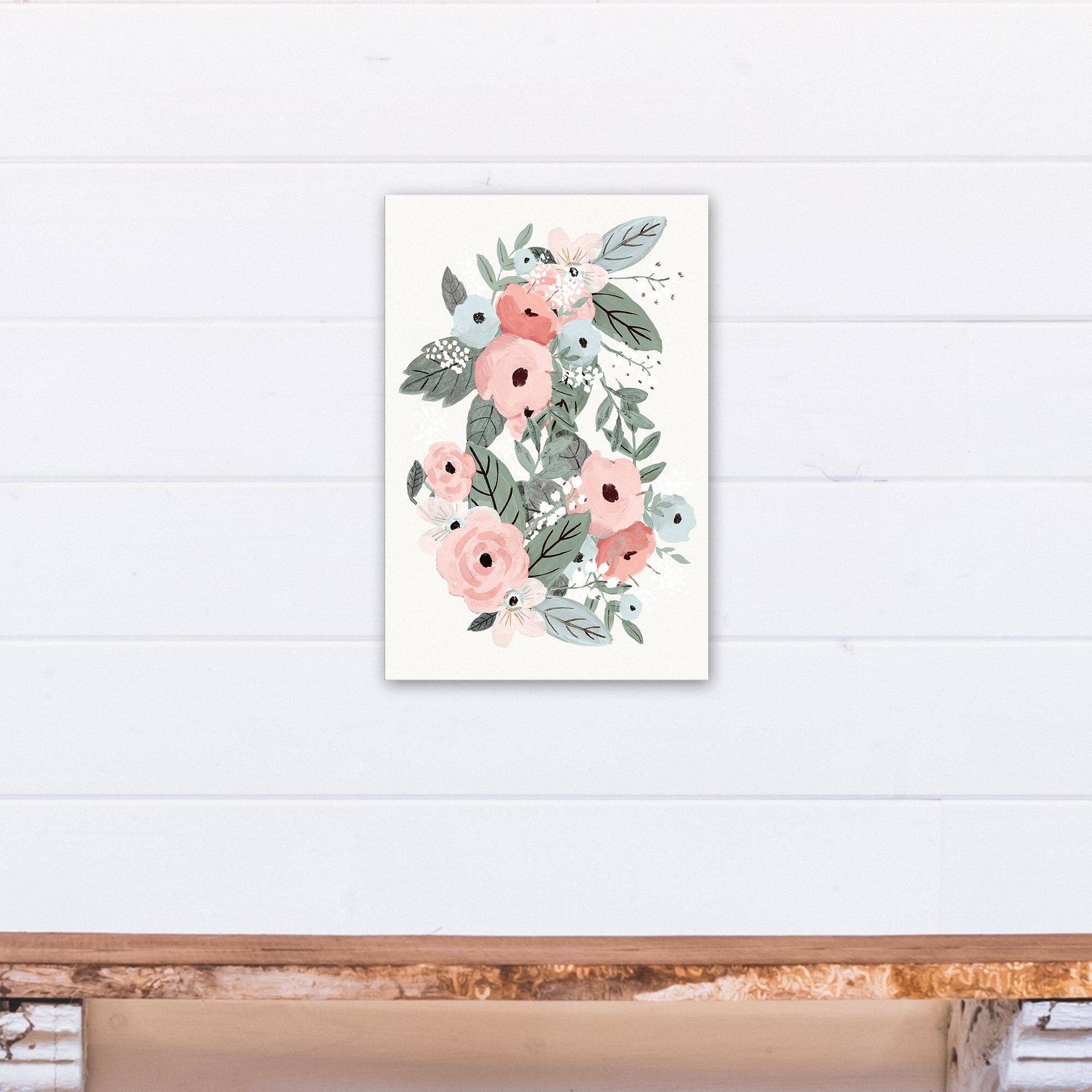 Painted Pastel Flowers 12" x 18" Canvas Wall Art | Michaels