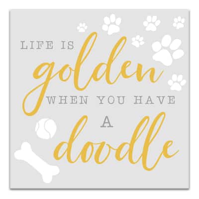 Life is Golden When You Have a Doodle Canvas Wall Art | Michaels
