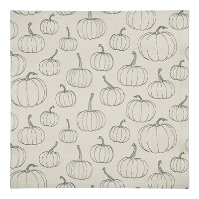 White Pumpkin Pattern Cotton Twill Napkin | Michaels