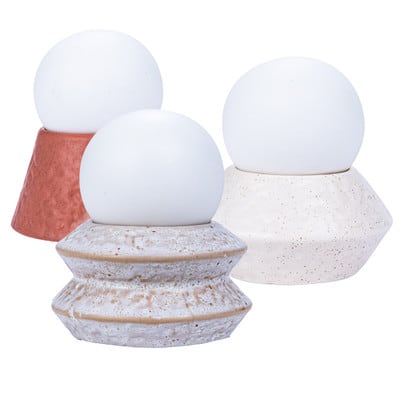 Hello Honey® 4.5" Stoneware LED Orb Light Set | Michaels