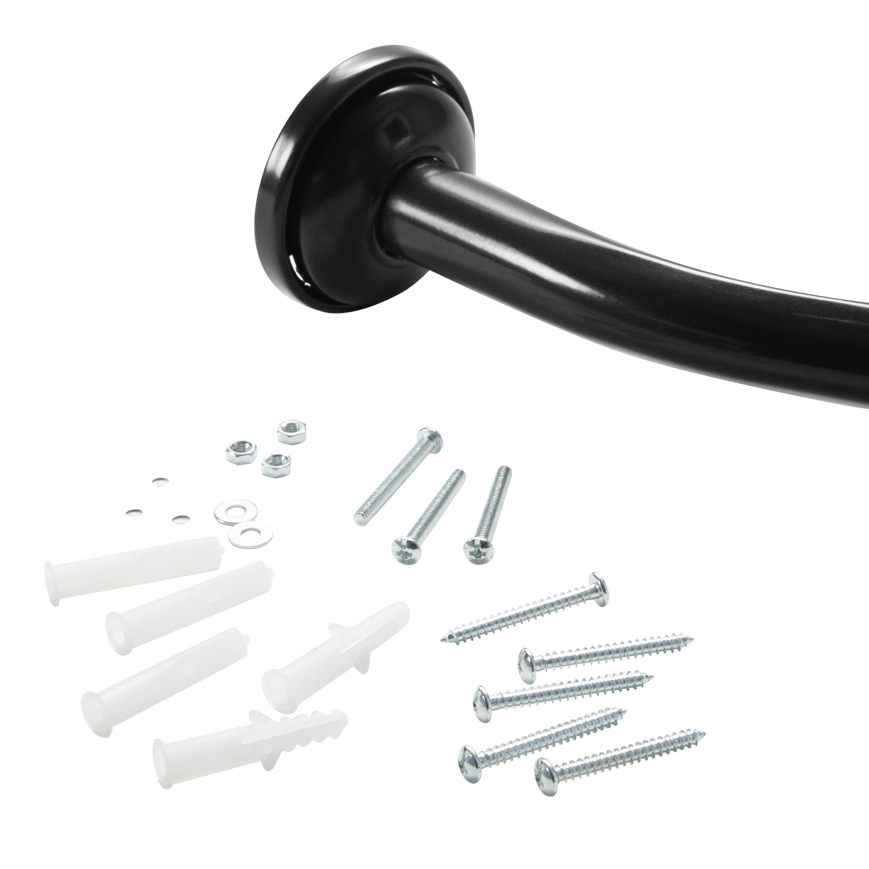 Bath Bliss Matte Black Curved Shower Rod | Michaels