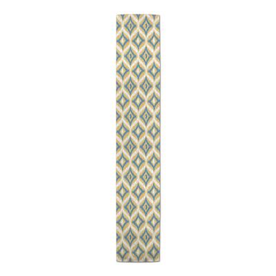 Blue & Yellow Ikat Indoor/Outdoor Table Runner | Michaels