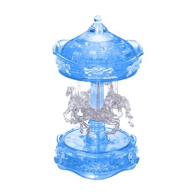 3D Crystal Puzzle - Carousel (Blue/Clear): 83 Pcs | Michaels