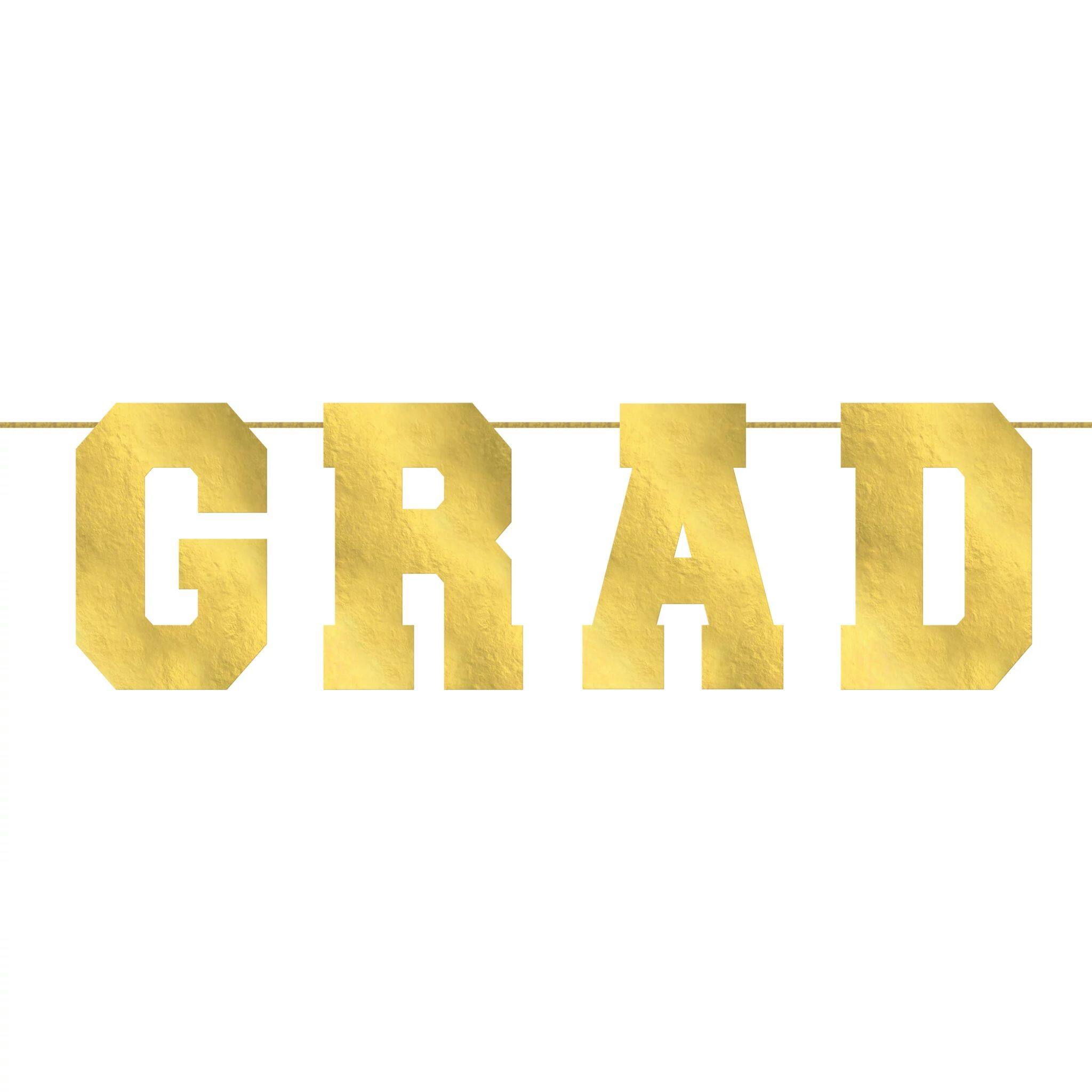 12ft. Metallic Gold Grad Rope Banner | Michaels