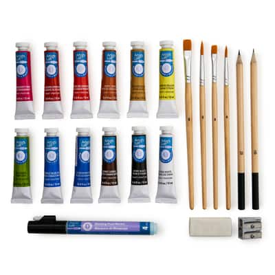Buy in Bulk - 6 Pack: 28 Piece Level 1 Complete Watercolor Painting Set ...