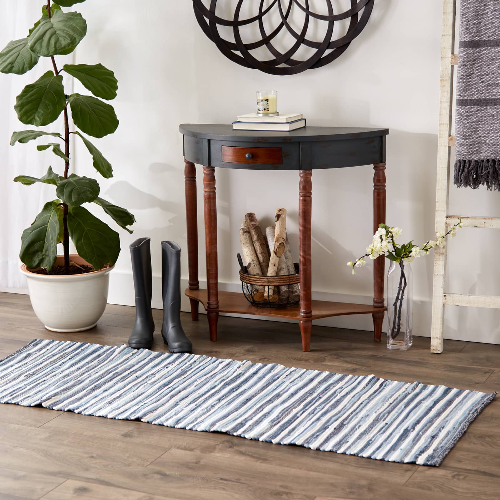 DII® Slim Stripe Cotton Chindi Rug, 2ft. x 6ft. | Michaels