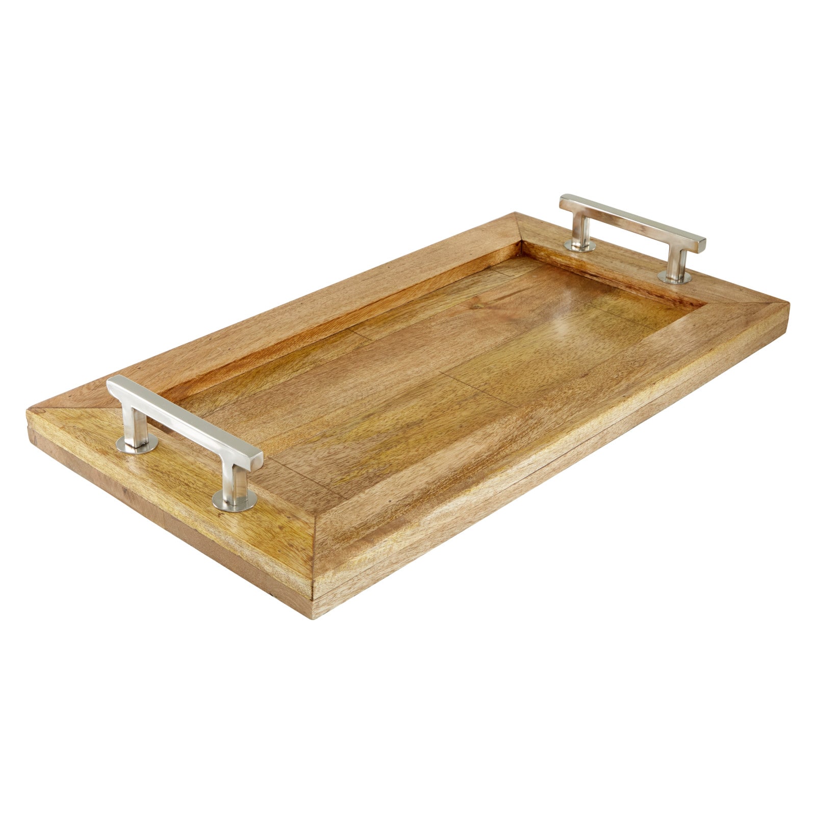 Dark Brown Mango Wood Rustic Tray | Michaels