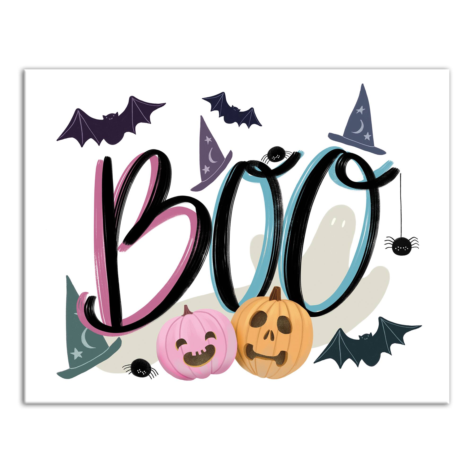 Boo Icons Canvas Wall Art | Michaels