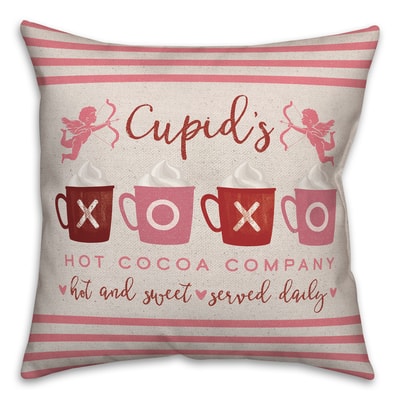 Cupids Hot Cocoa Throw Pillow, 18" x 18" | Michaels