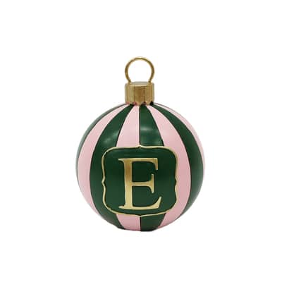 5" Striped Monogram Ball Ornament Tabletop Décor by Ashland® | Michaels