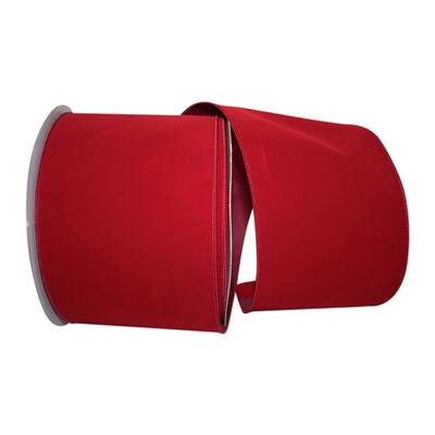 Reliant 6" x 50yd. Velvet Wired Value Ribbon, Color: Scarlet | Michaels