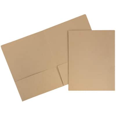 JAM Paper Premium Matte 2-Pocket Folders, 6ct., Color: Brown Kraft ...