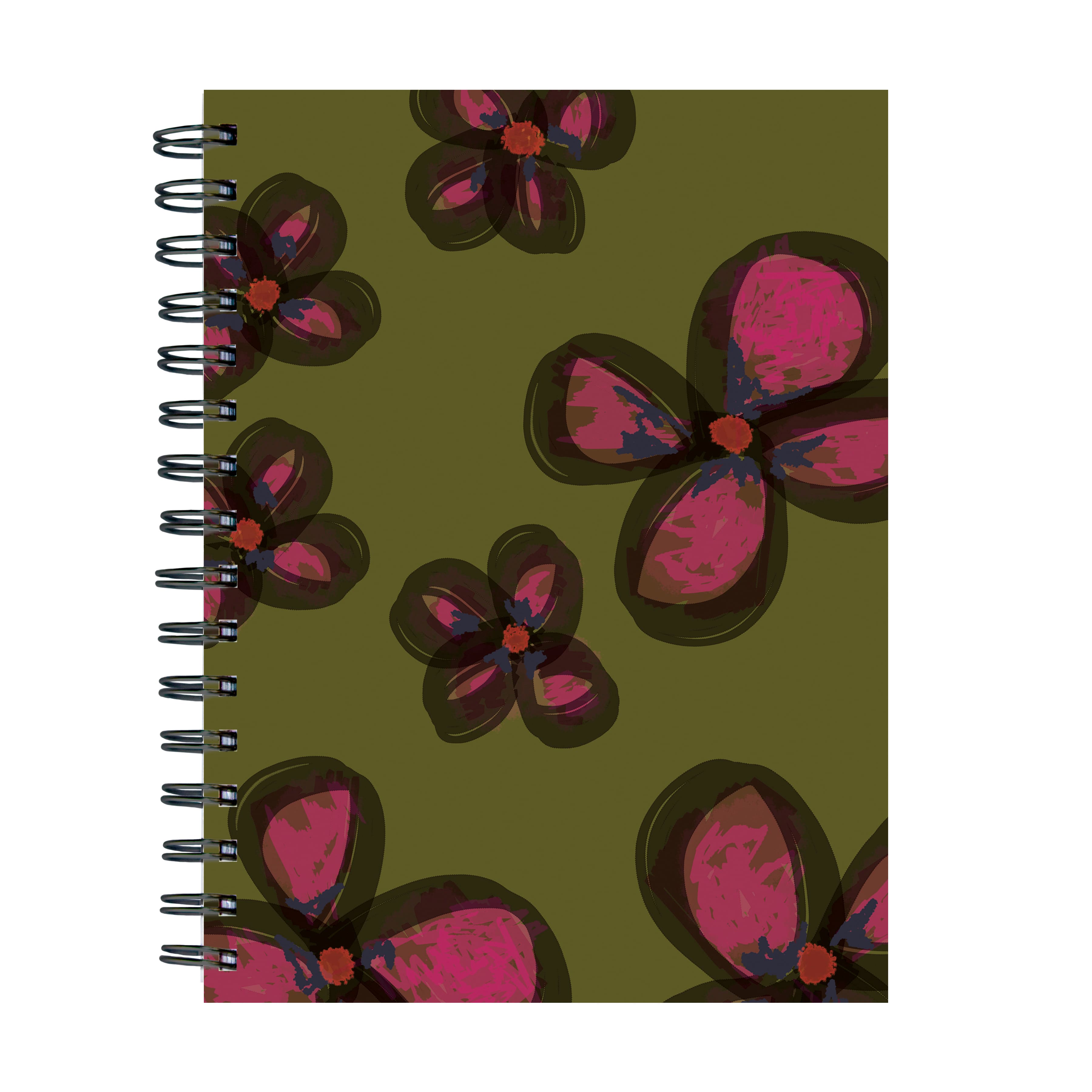TF Publishing Painted Flowers Spiral Lined Journal | Lined Journals ...