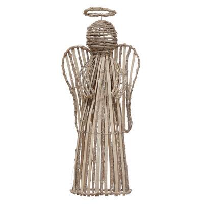 Hello Honey® 22" White Washed Handwoven Rattan Decorative Angel | Michaels