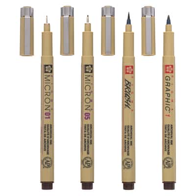 Pigma® Micron™ Sepia 4 Pen Set | Michaels