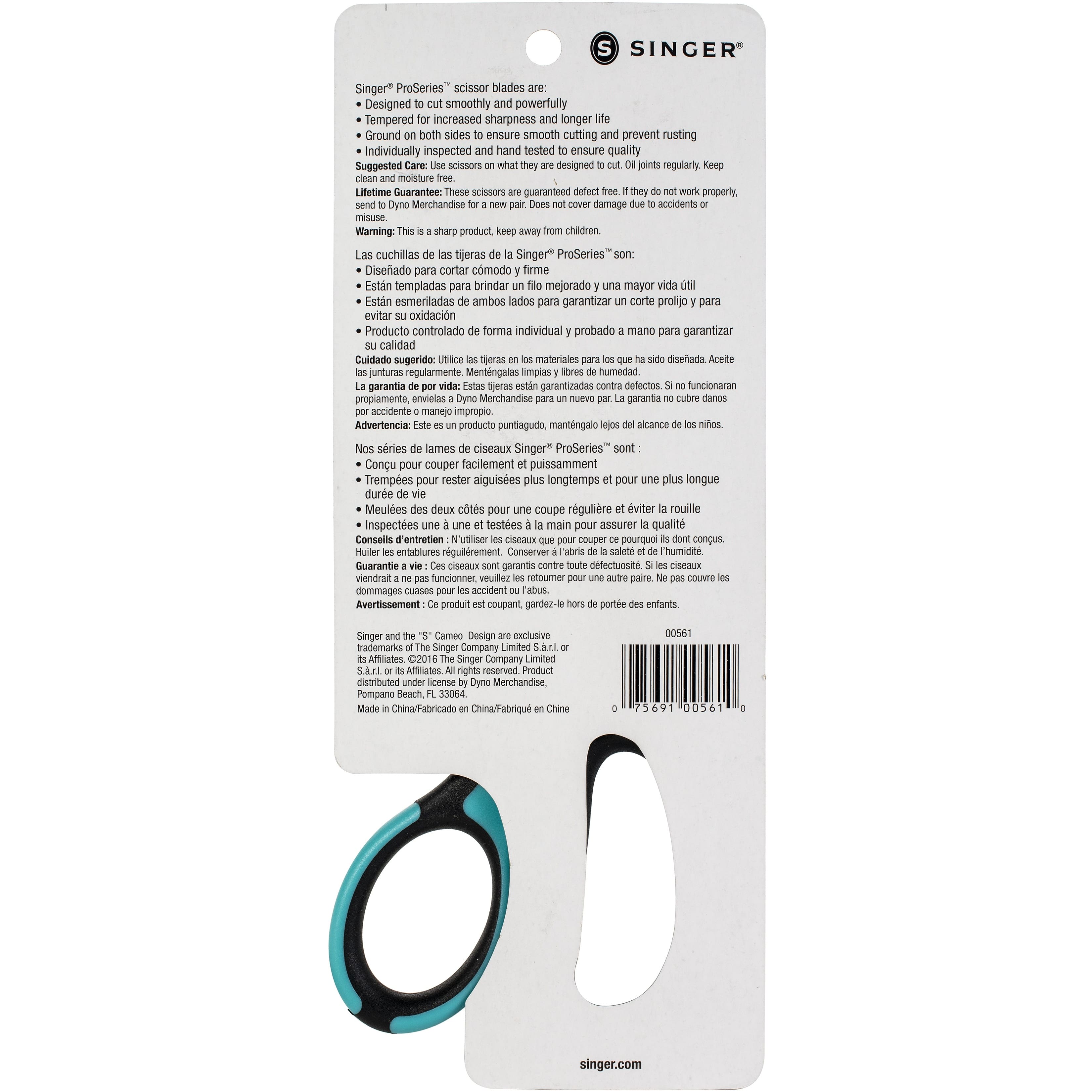 SINGER® 8.5" ProSeries Heavy-Duty Bent Scissors With Comfort Grip ...