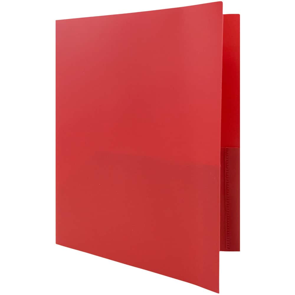 JAM Paper 9.5" x 11" Plastic 2 Pocket School POP Folders with Clasps ...