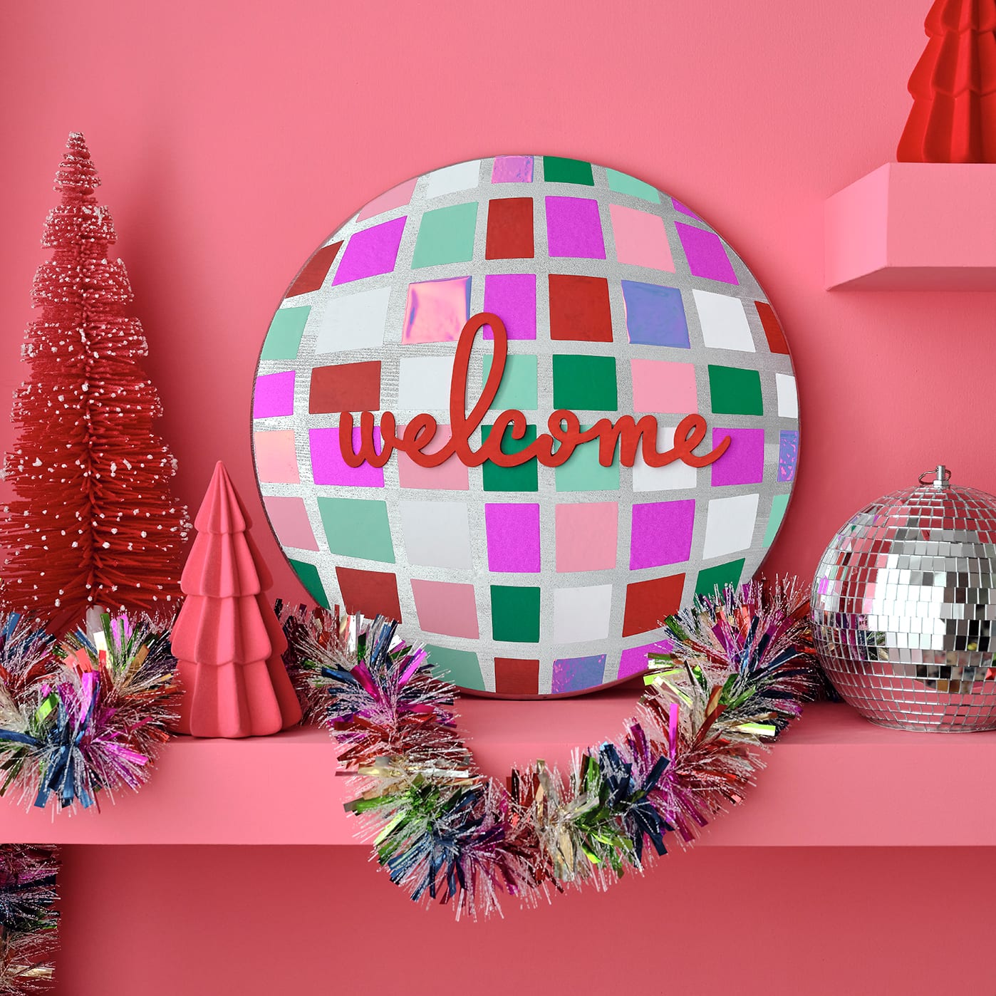 Disco Ball Welcome Wood Plaque | Projects | Michaels