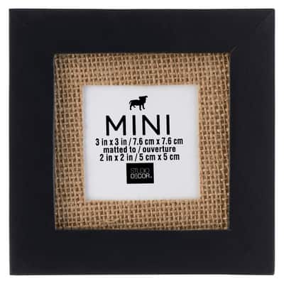 Black Mini Frame With Burlap Mat by Studio Décor® | Michaels
