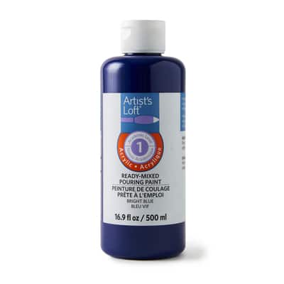 Acrylic Ready-Mixed Pouring Paint by Artist's Loft™, Color: Bright Blue ...