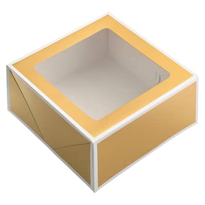 Gold Treat Boxes with White Trim By Celebrate It® | Michaels