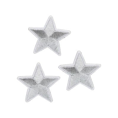 Silver Star Iron On Patches, 3ct. by Make Market® | Michaels