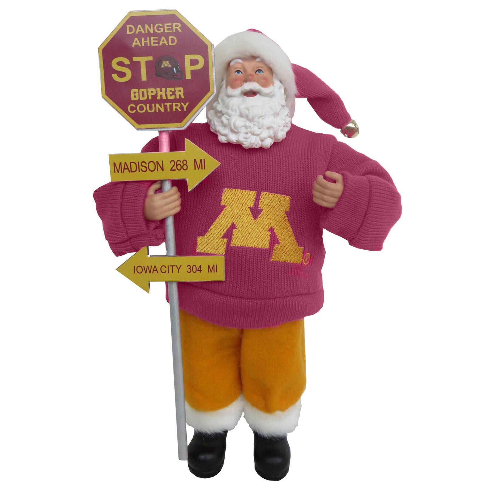 Santa's Workshop 12" University Of Minnesota Gopher Country Santa ...