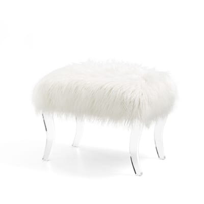 Glitzhome® 24" Faux Fur Acrylic Bench | Michaels