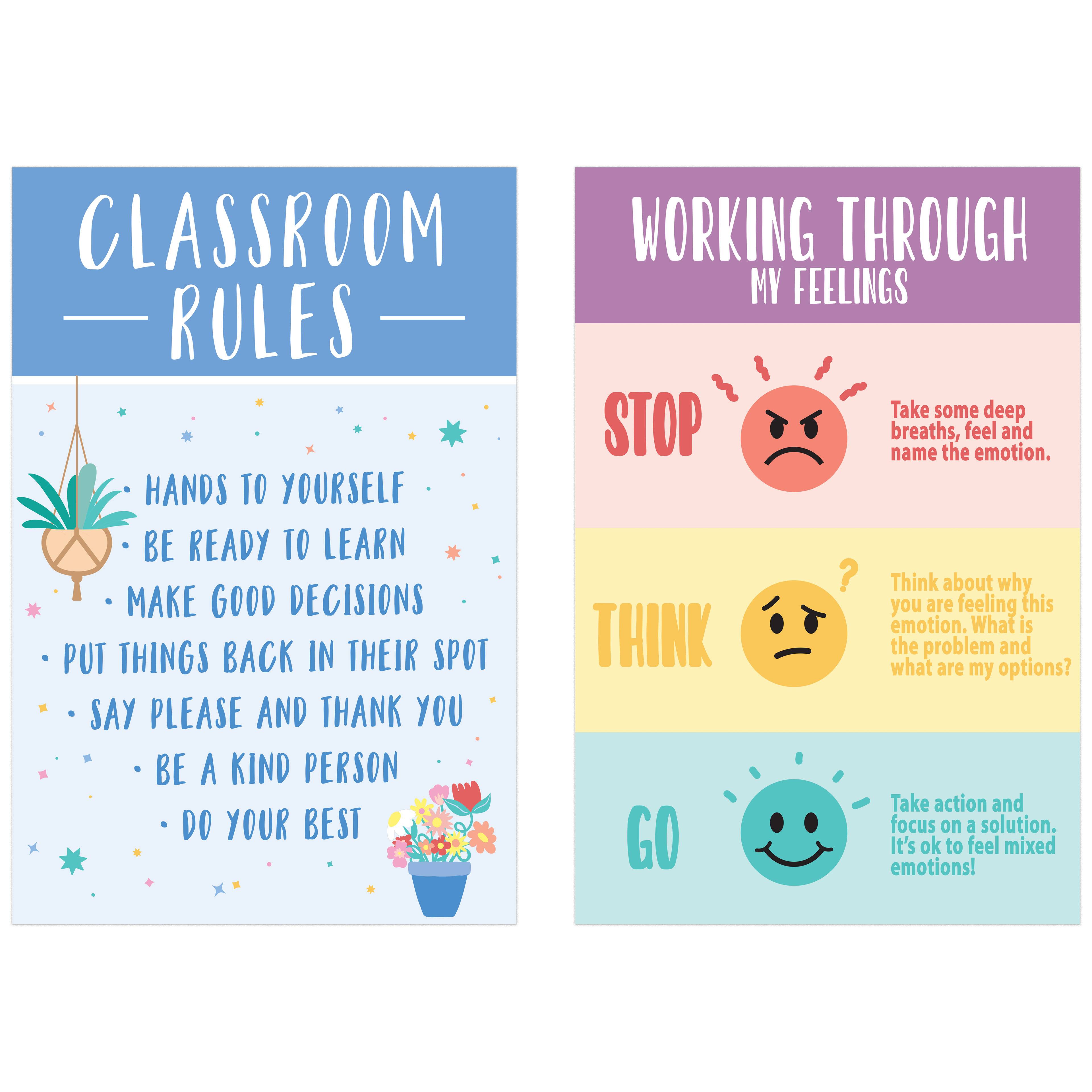 Affiches de 30,4 cm x 45,7 cm « Rules & Working » Classe Géniale! de ...