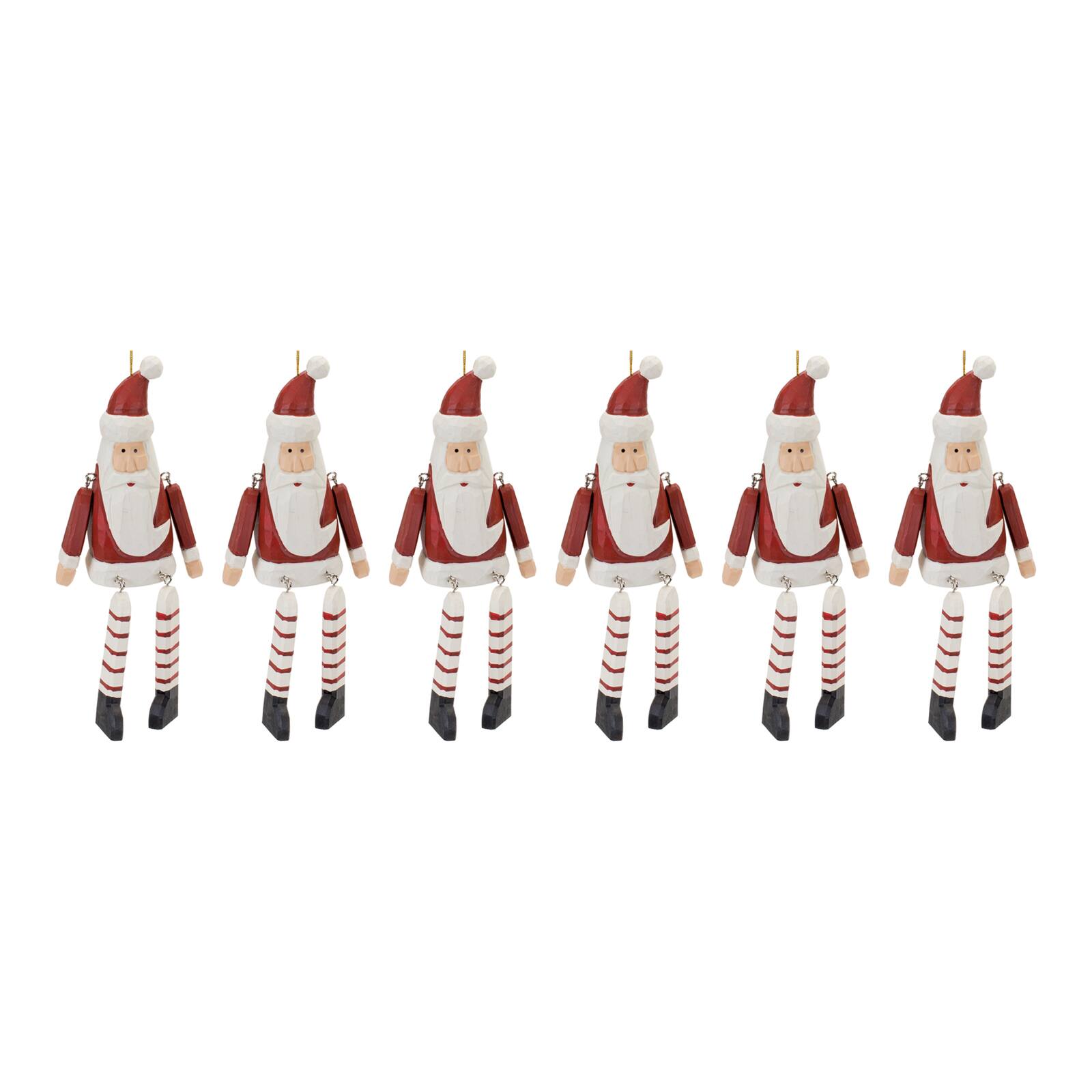 6ct. Dangle Santa Ornament | Michaels