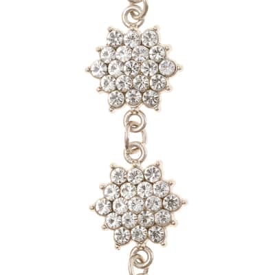 Rhodium with Clear Rhinestone Flower Beads, 24mm by Bead Landing ...