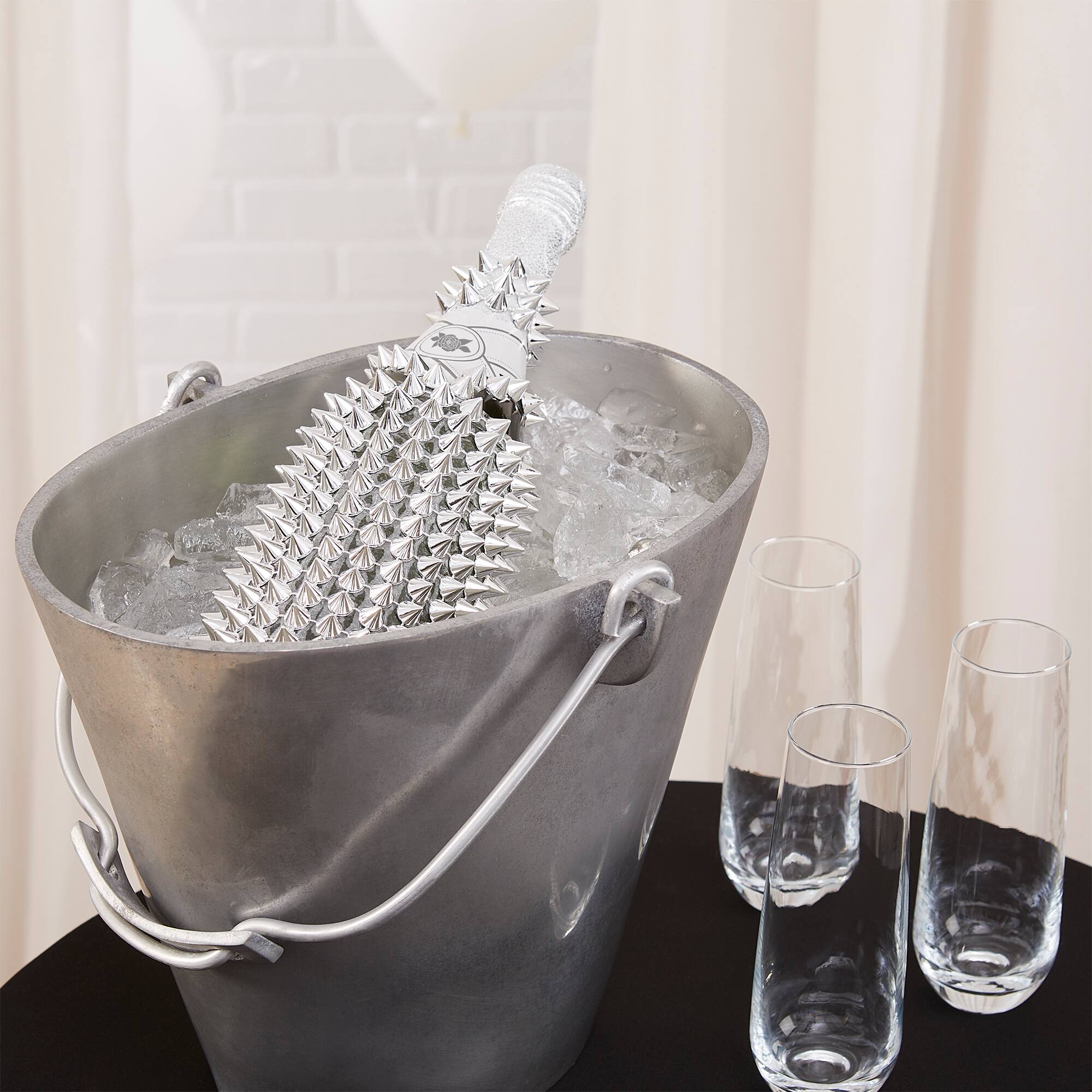 FloraCraft® Flora Cheers™ Silver Spikes Bottle Bling | Michaels