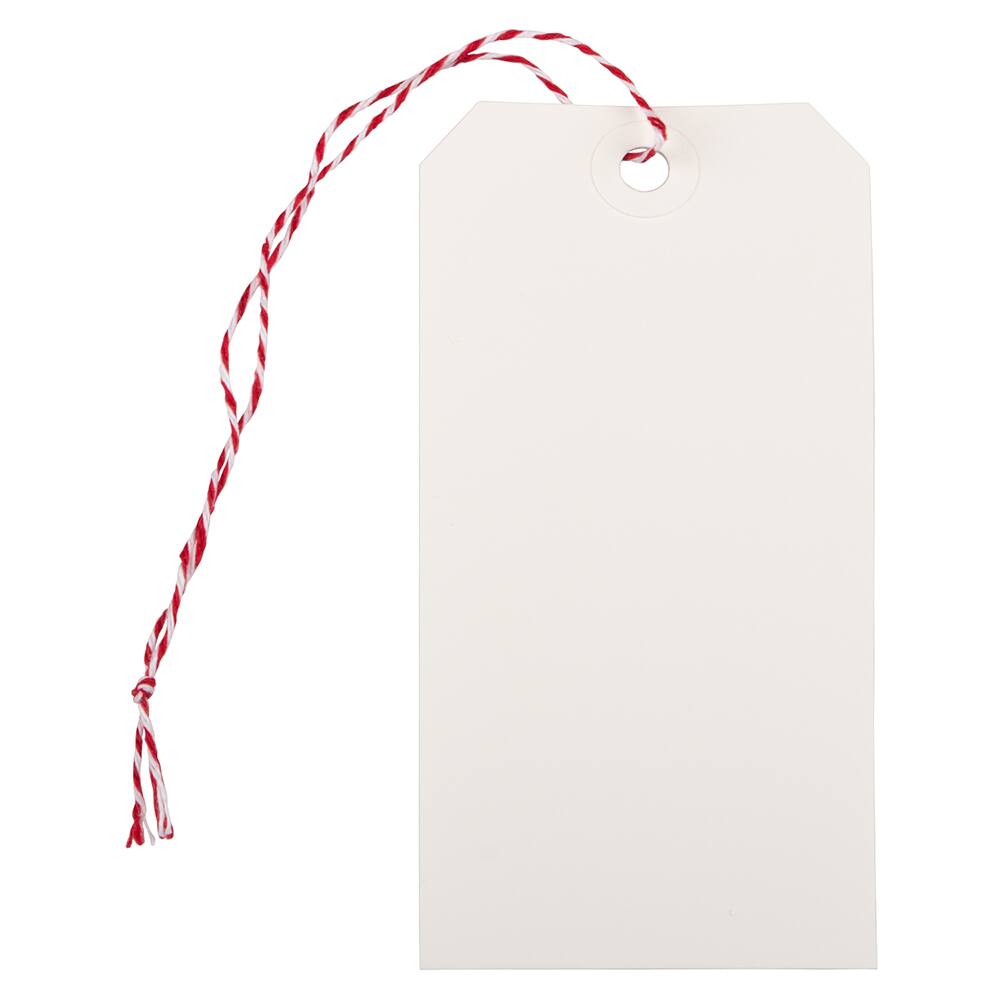 JAM Paper White Gift Tags with Red String | Michaels