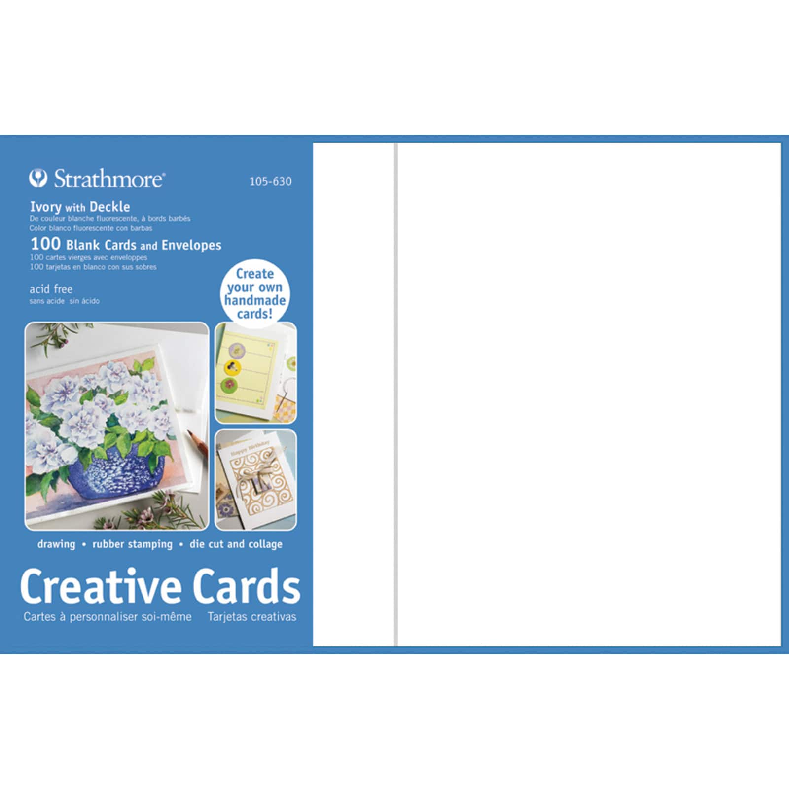 Strathmore® Ivory with Deckle Creative Cards & Envelopes, 5" x 6.875 ...