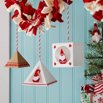 3D Paper Gnome Hanging Christmas Décor | Projects | Michaels