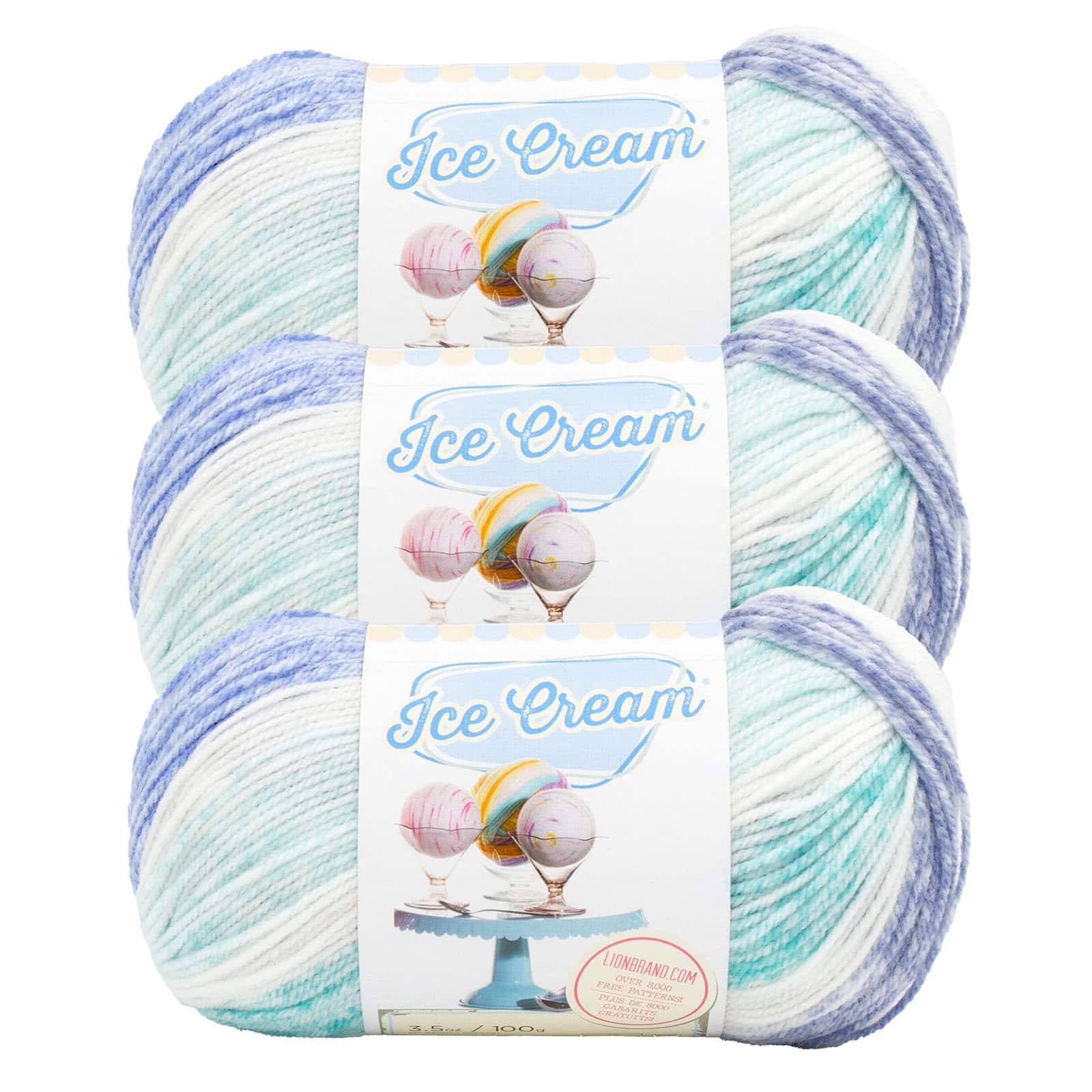 3 Pack Lion Brand® Ice Cream® Yarn | Michaels