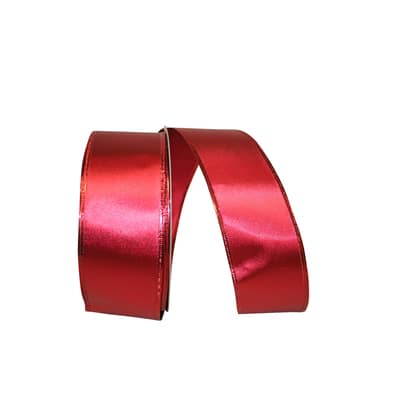 JAM Paper 2.5" x 50yd. Scarlet Wired Plastic Ribbon | Michaels