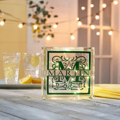 Family Name Glass Block | Projects | Michaels
