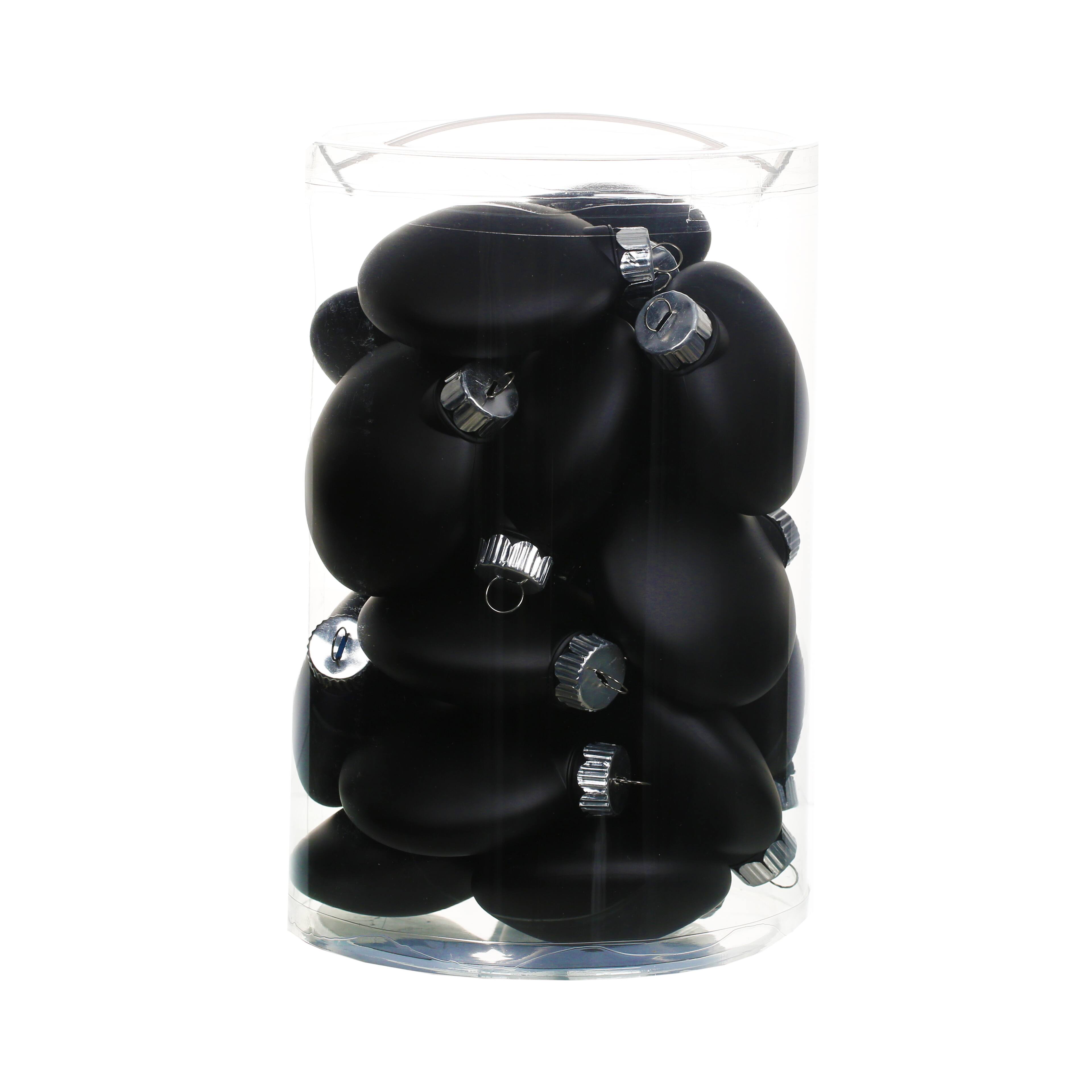 20ct 3 Matte Black Plastic Disc Ornaments By Make Market® Christmas