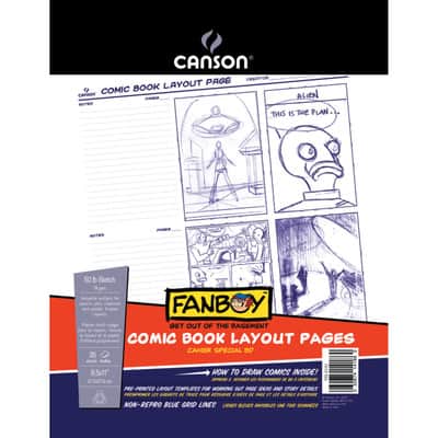 Buy in Bulk - 6 Pack: Canson® Fanboy™ Comic Book Layout Pages, 8.5" x ...