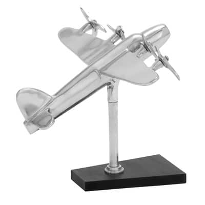 Silver Aluminum Sculpture, Airplane 11" x 12" x 16" | Michaels