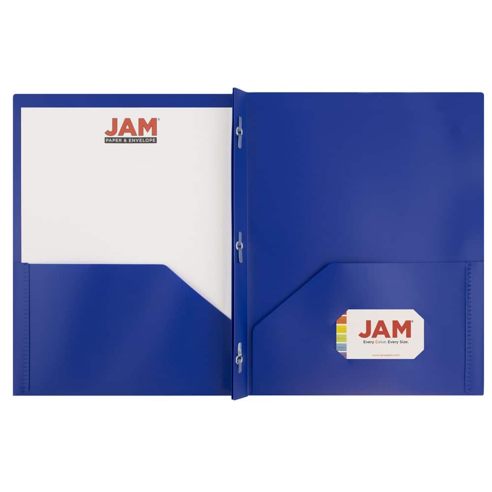JAM Paper 9.5" x 11" Plastic 2 Pocket School POP Folders with Clasps ...