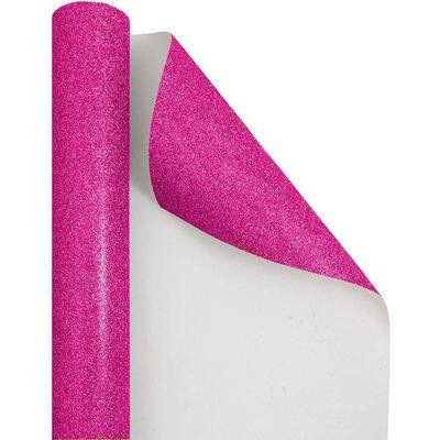 JAM Paper Hot Pink Glitter Gift Wrap, 2ct. | Michaels