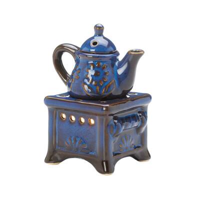 5" Blue Porcelain Teapot Stovetop Candle Oil Warmer | Michaels